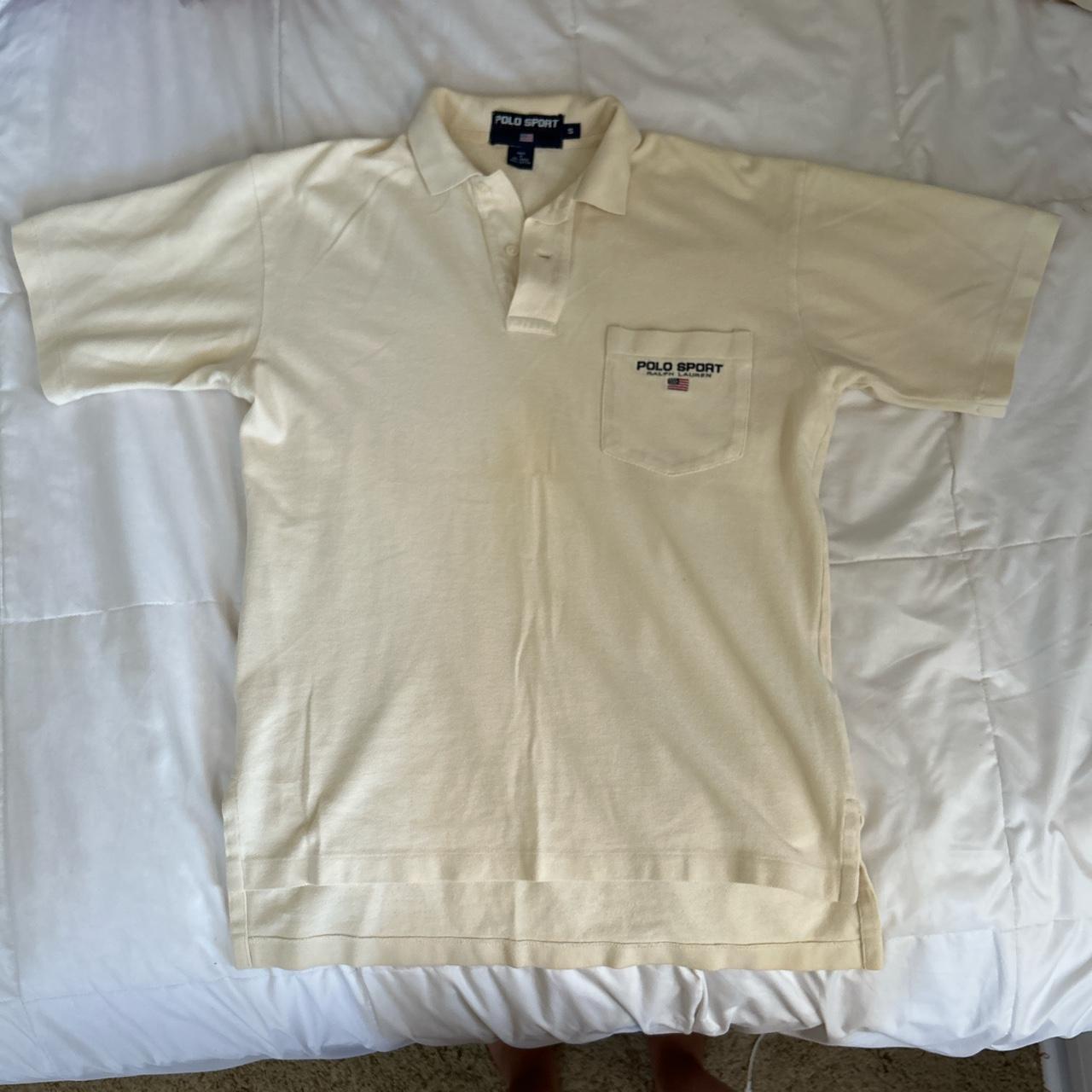 Polo Sport Men's Cream Polo-shirts | Depop