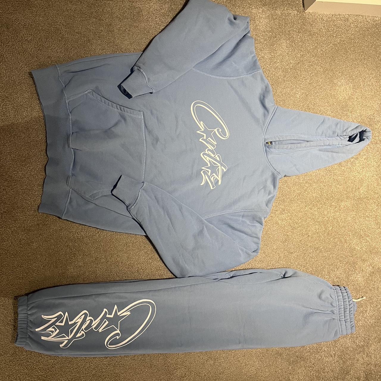 CRTZ blue tracksuit Mark on leg please see images... - Depop