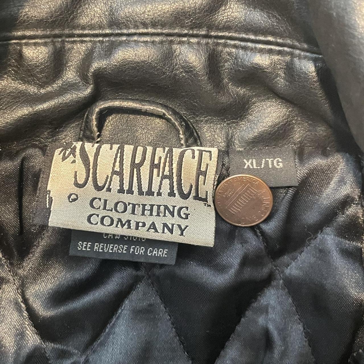VTG Men’s SCARFACE Leather Jacket Size XL Zipper... | Depop