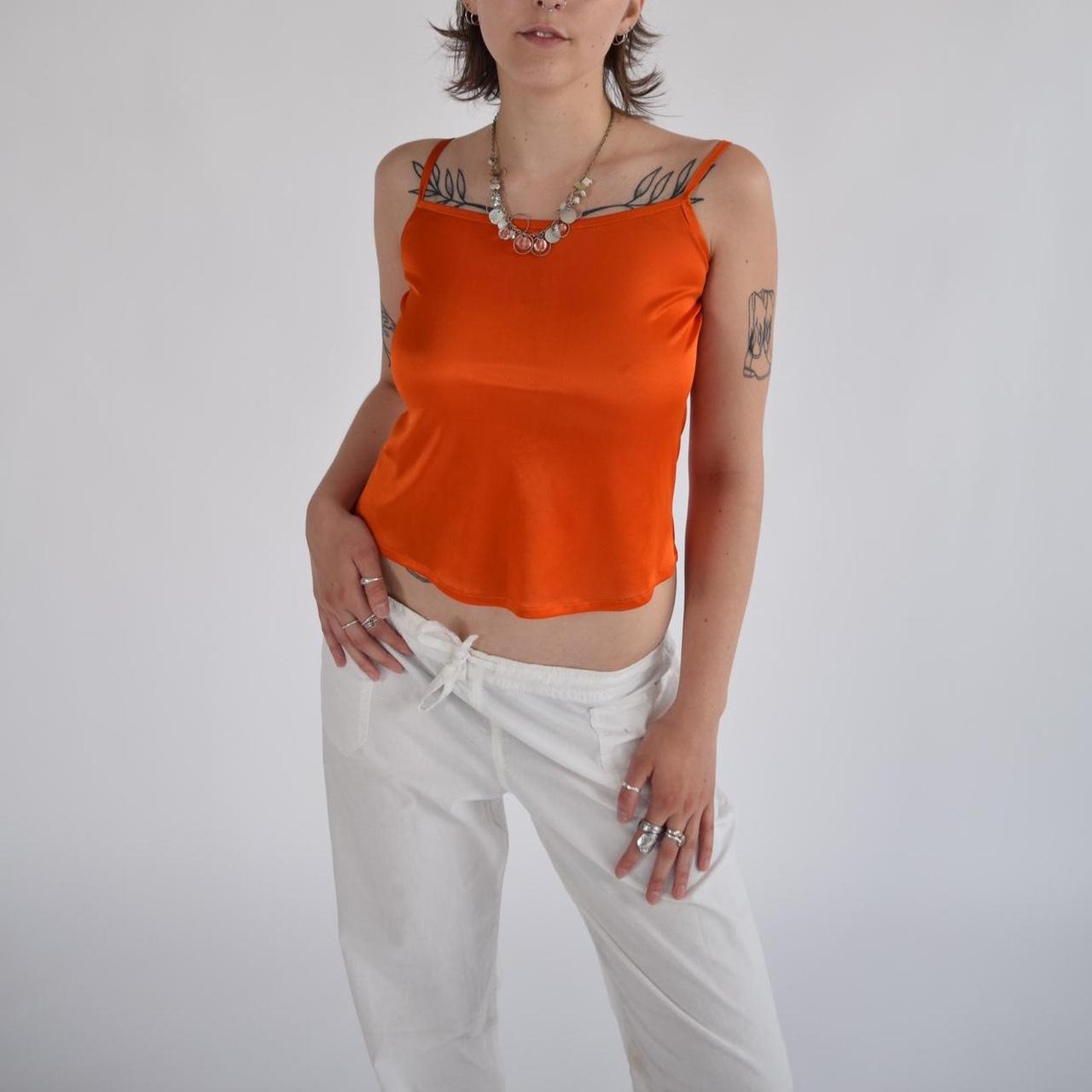 orange cami top measurements 📏 Size S/M - image... - Depop