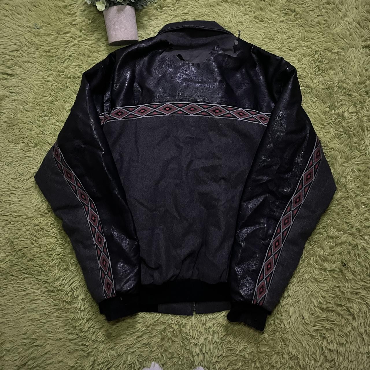 Aztec Leather Jacket Mens L #Trendy #AllOverPrint... | Depop