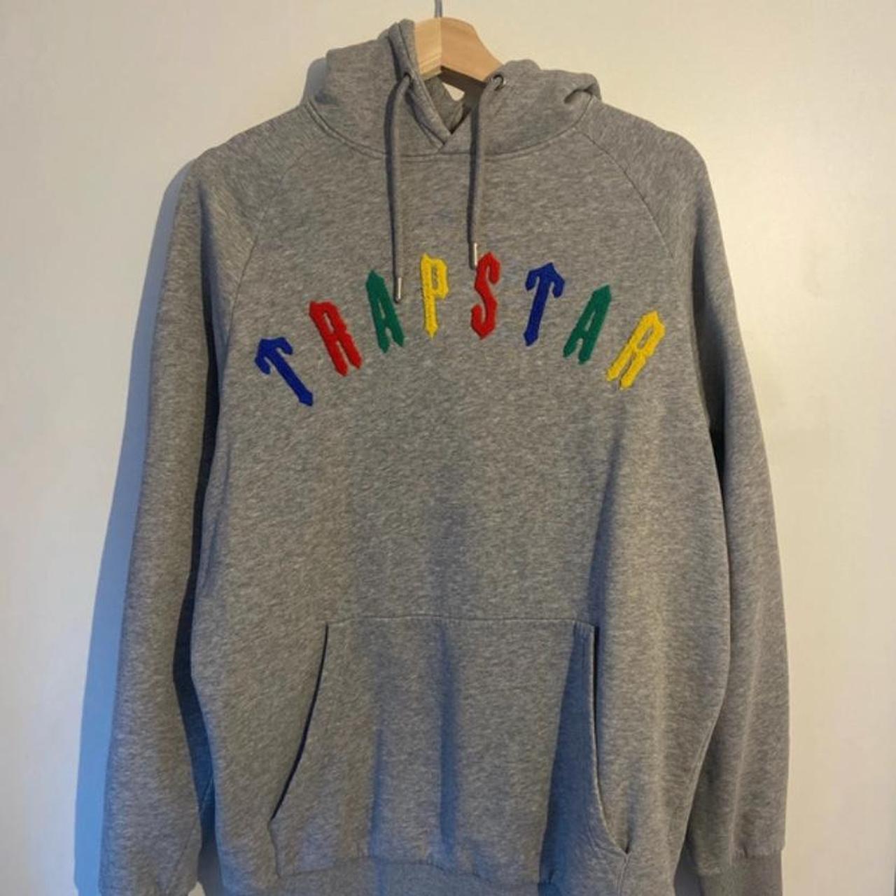 Trapstar grey rare rainbow edition hoodie - Depop