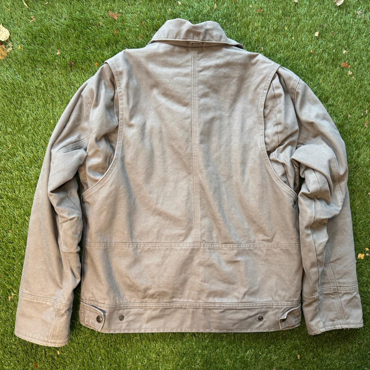 Berne Jacket Mens Medium Gray Canvas Sherpa Lined... | Depop