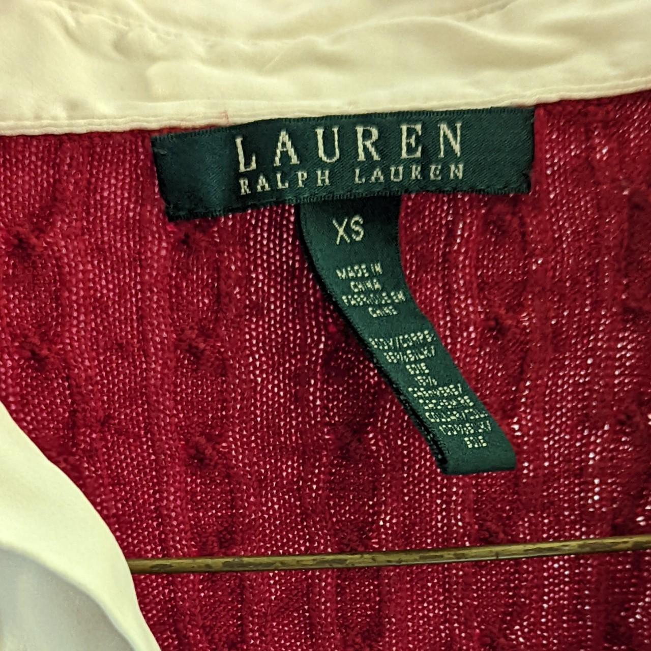 Preppy red sweater shirt with white silky collar.... - Depop