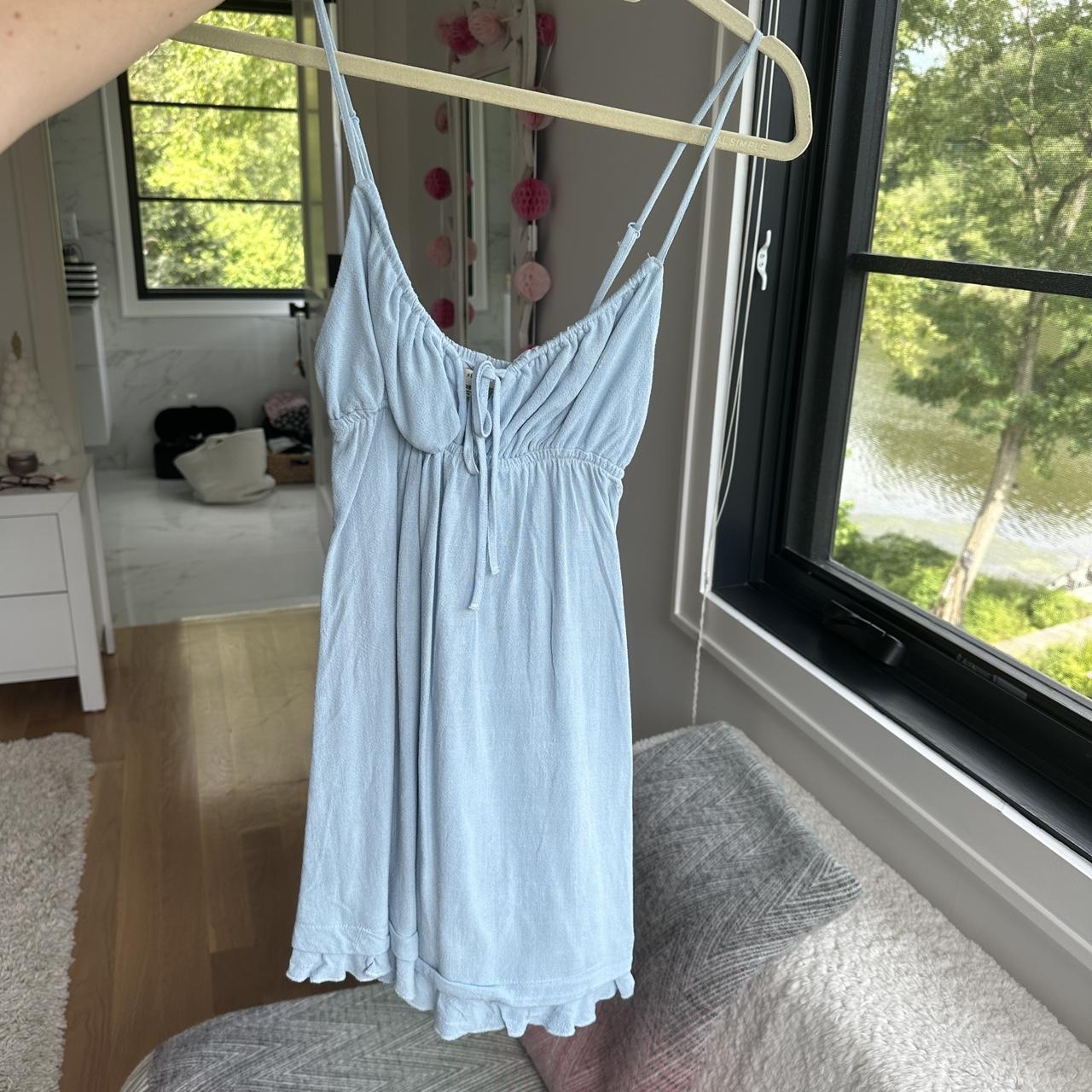 Light blue summer mini dress from PacSun (Brand is... - Depop