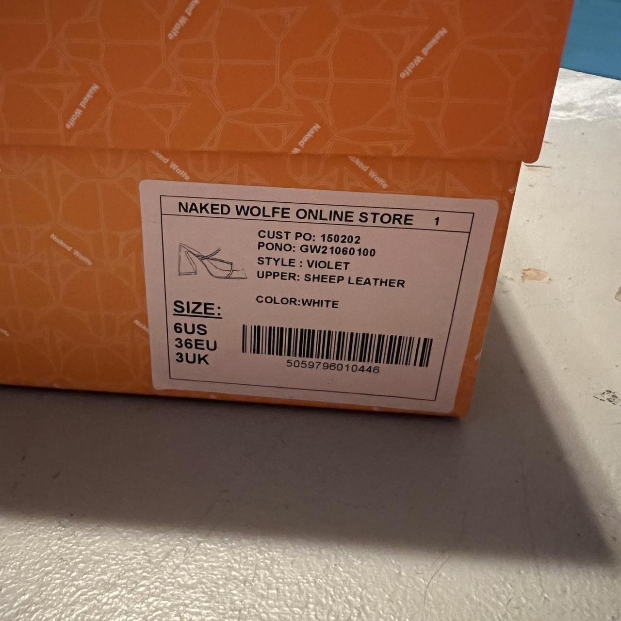 naked wolf violet heels in white only worn to try... - Depop