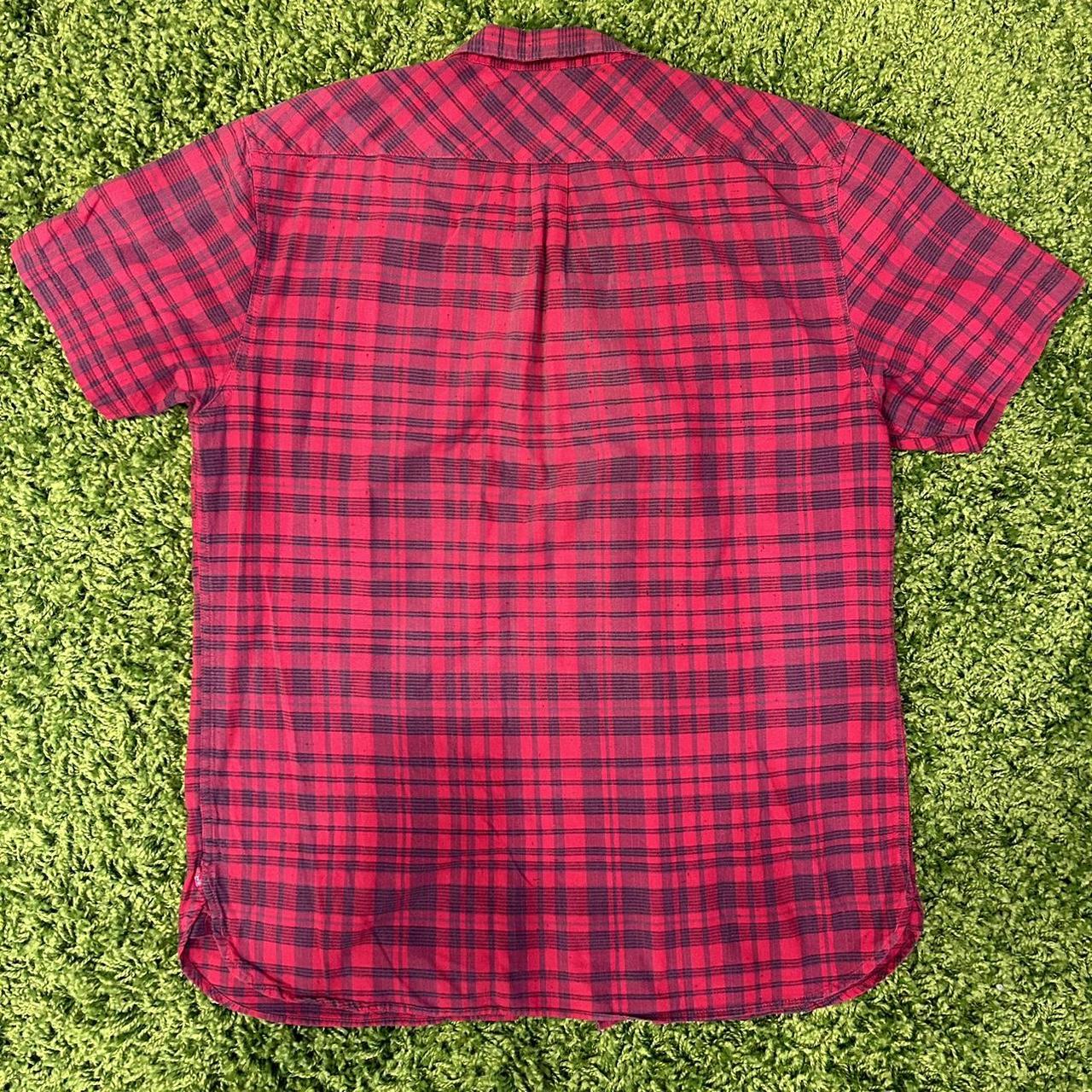 levi’s red plaid button up short sleeve shirt 🔑🌤️⛱️... - Depop