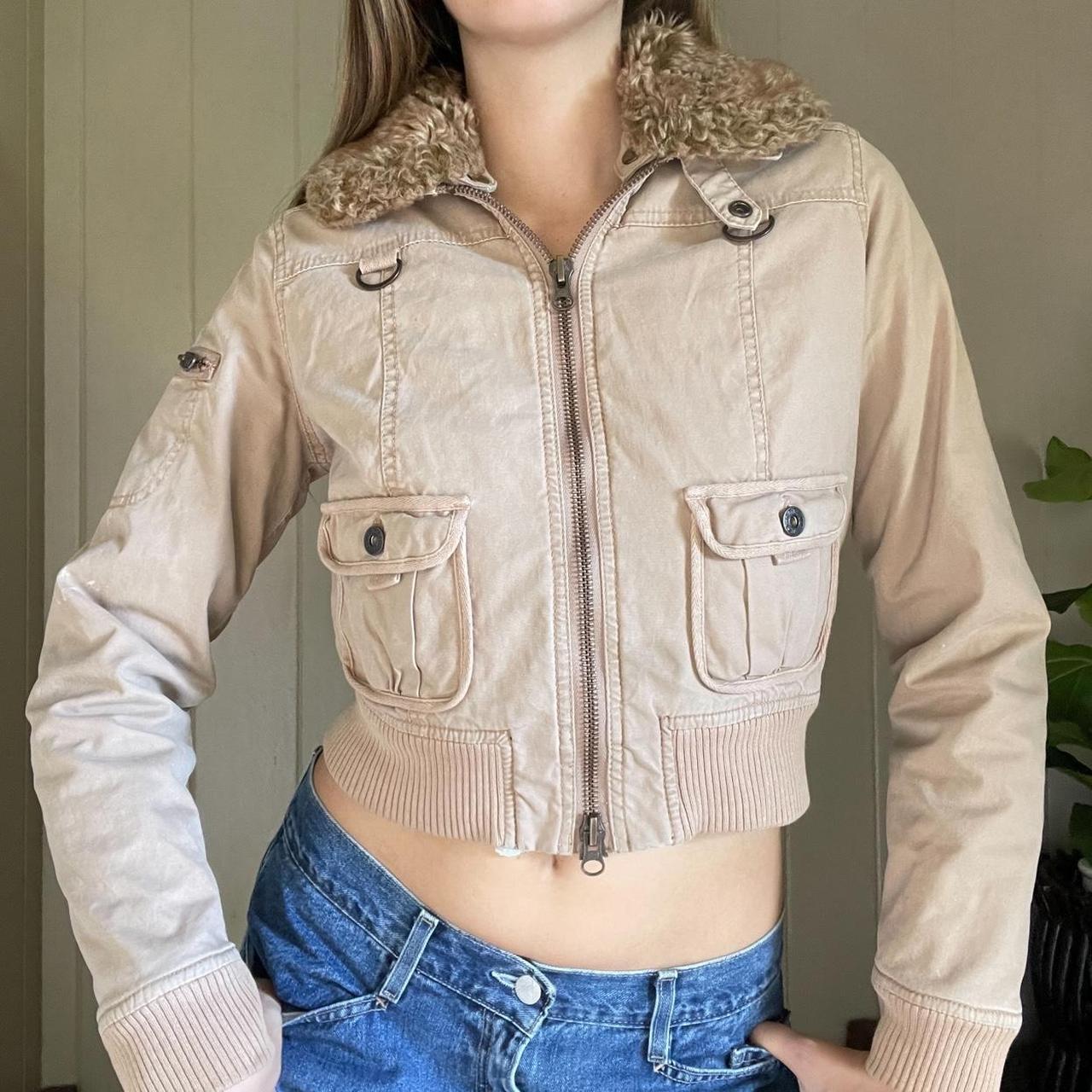 Early 2000s utility bomber jacket ‼️ shop is going... - Depop