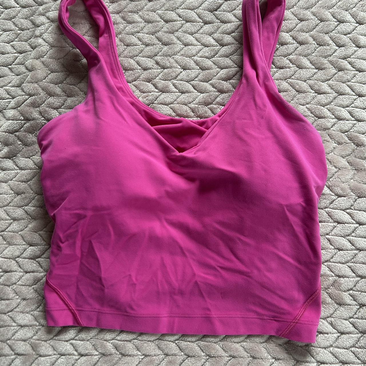 Lululemon sonic pink align tank worn a few times... | Depop