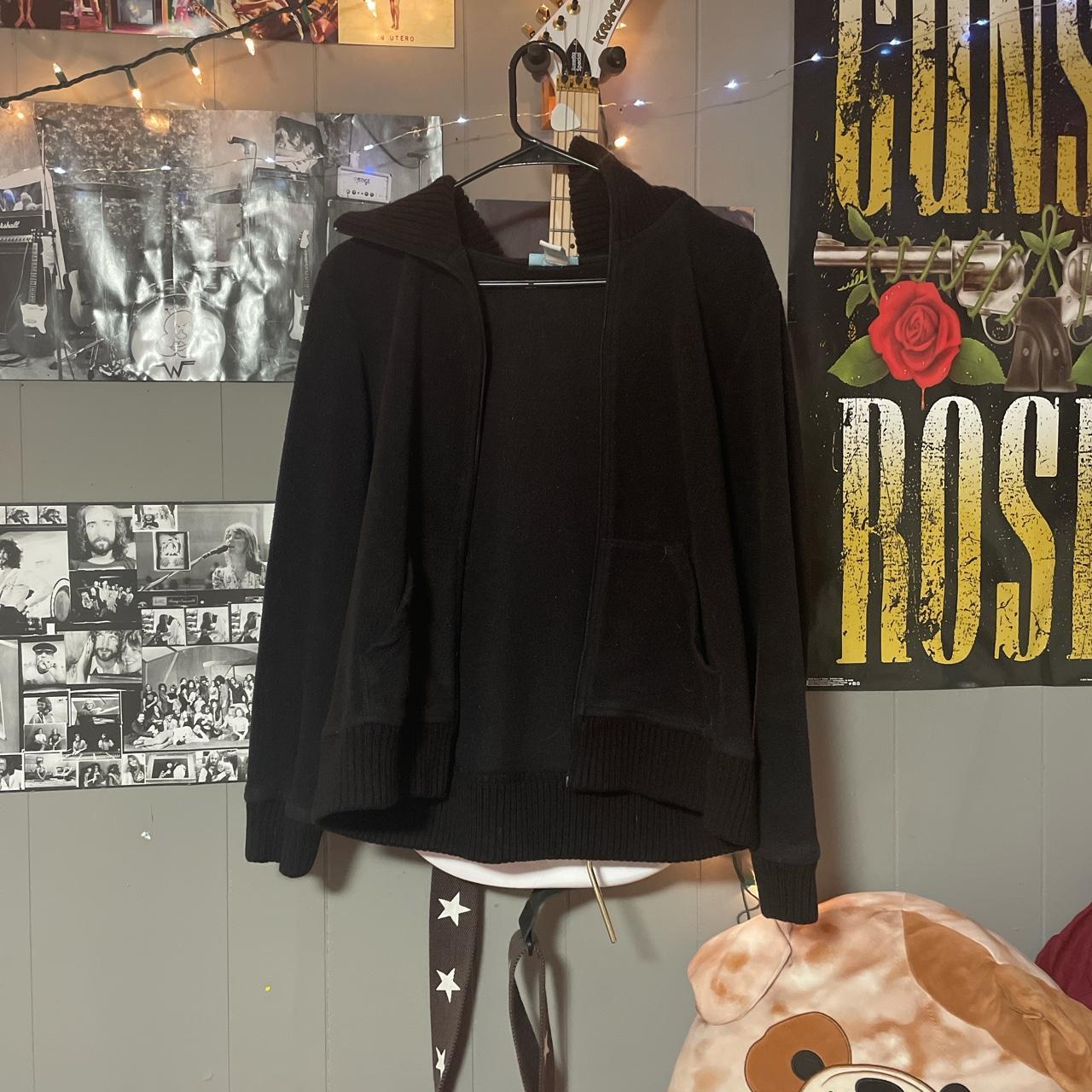 jennifer moore black zip up. size medium. i... - Depop