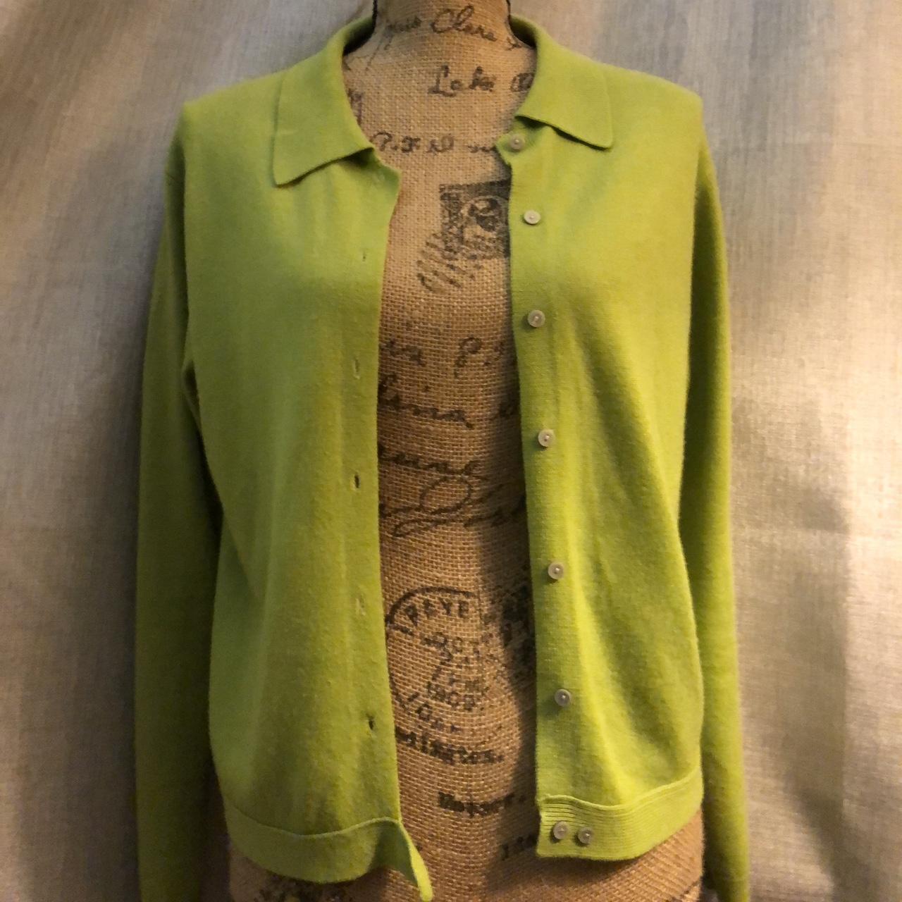 Cute green collared cardigan, gives me Scooby Doo... - Depop