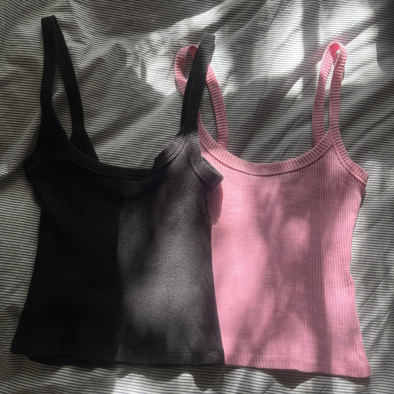 pink and black supre riri tanks both size xs #supre... | Depop
