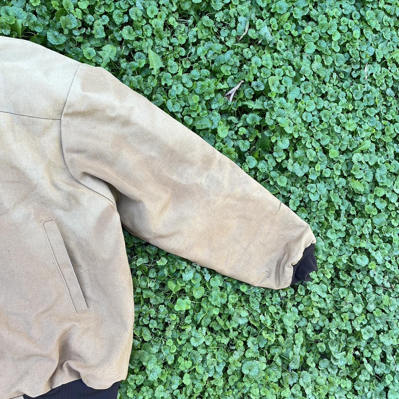 vintage pella carhartt style hooded jacket sun faded... - Depop