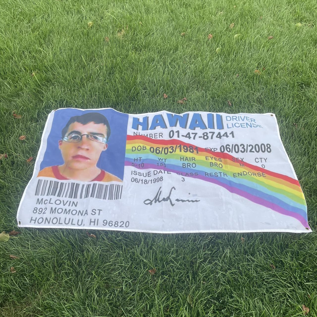Mclovin Fake ID Flag Superbad’s Mclovin Hawaii fake... - Depop