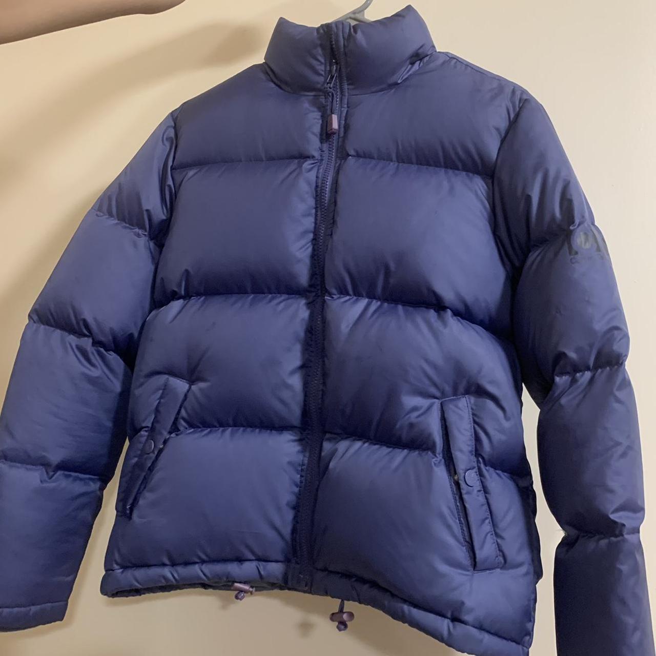 Calvin Klein Purple Puffer Jacket - thick puffer... - Depop