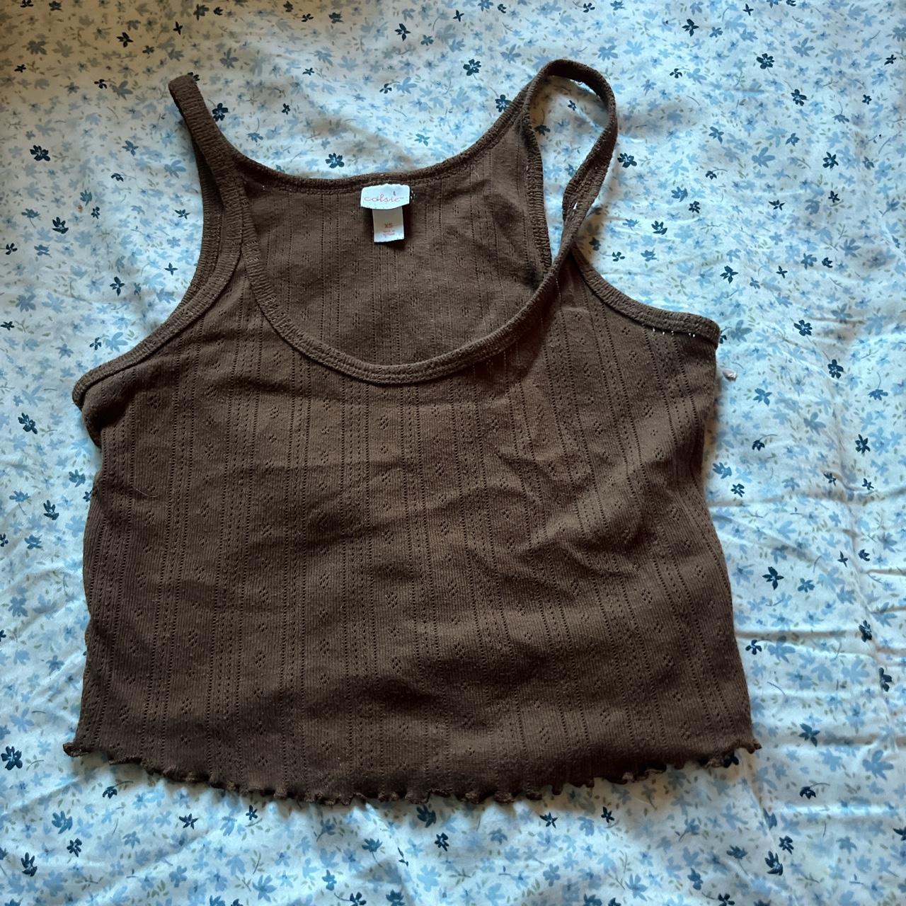 Target Women's Brown Crop-top | Depop