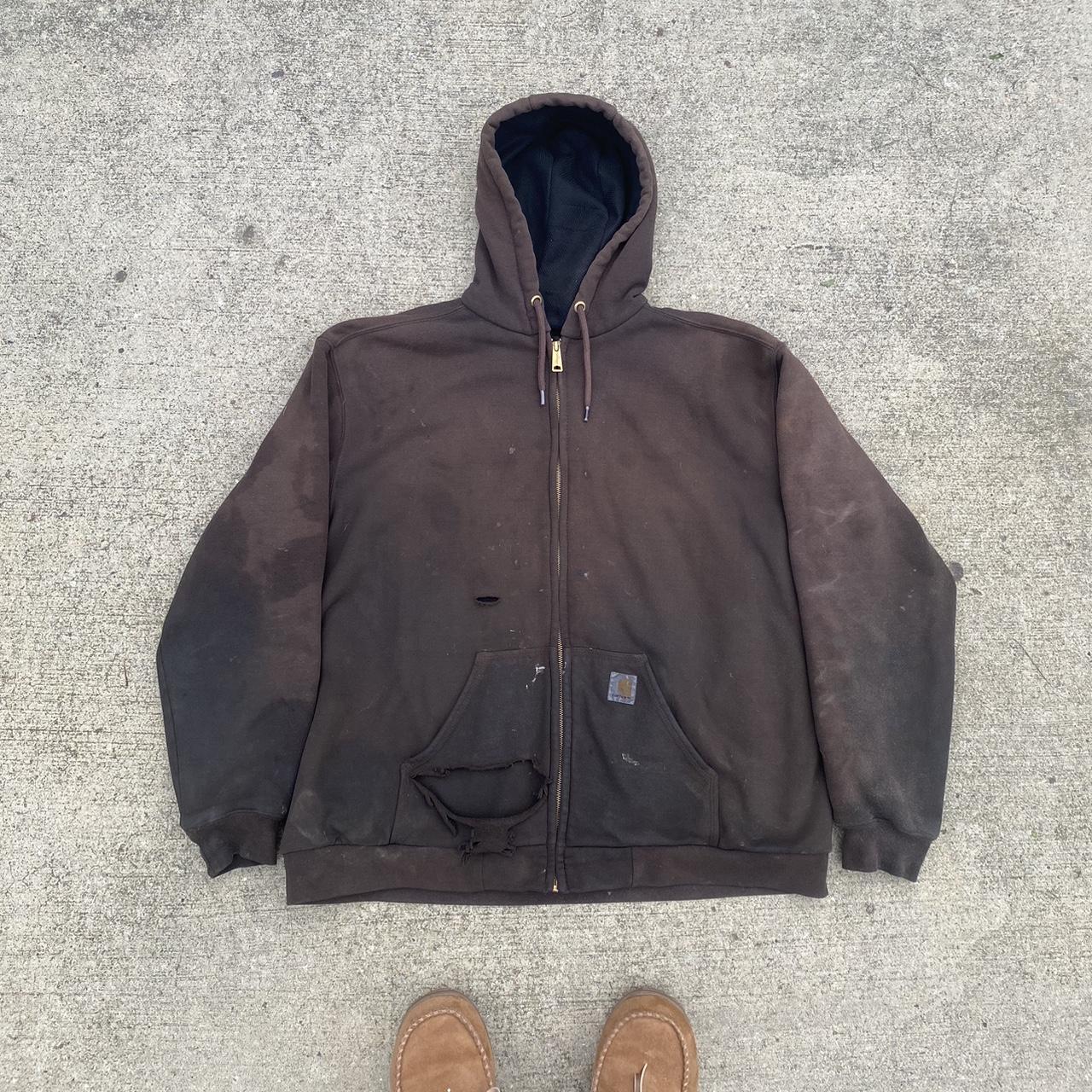 Vintage Brown Carhartt Hoodie mocha brown carhartt... - Depop