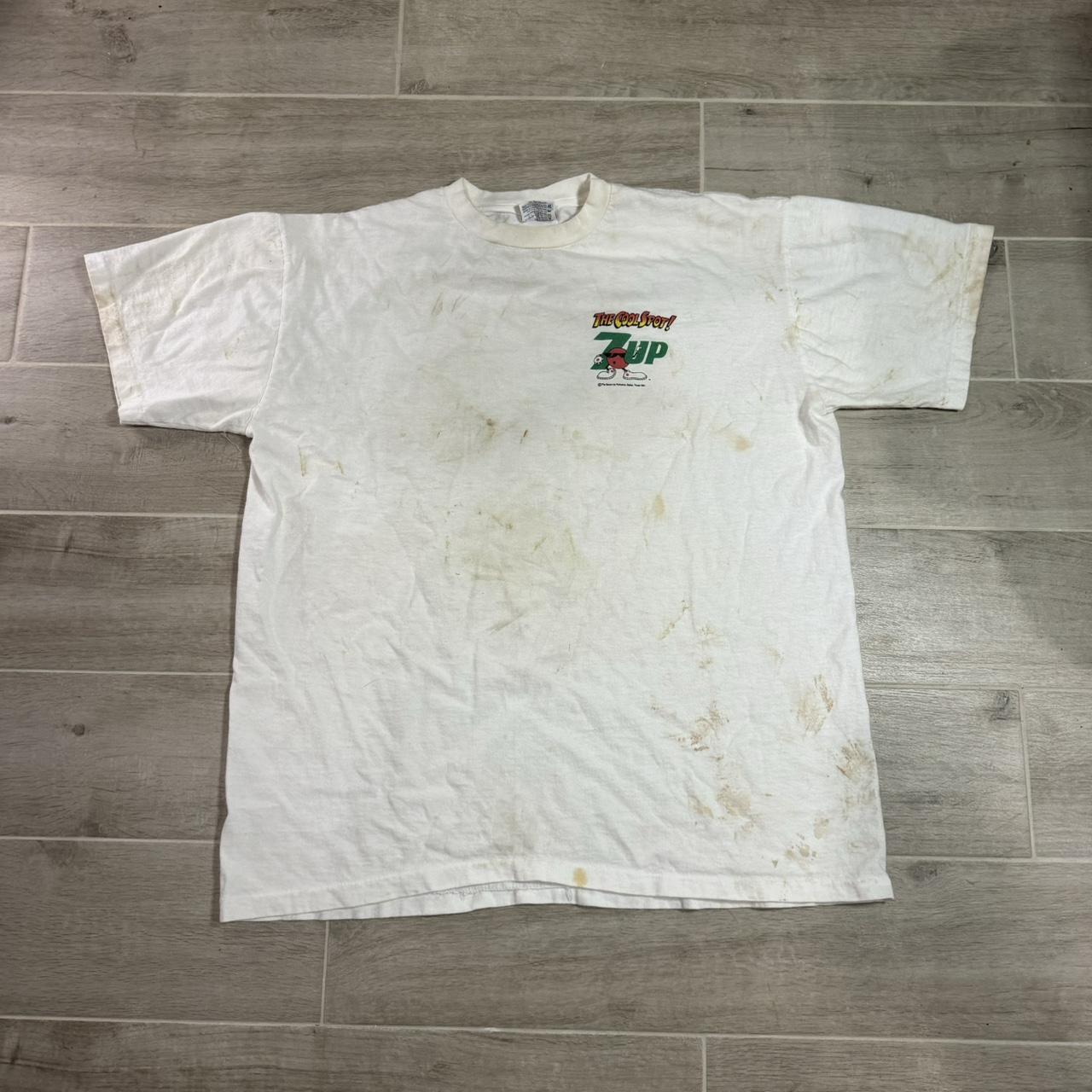 Vintage 1991 7UP T-Shirt made in usa single... - Depop