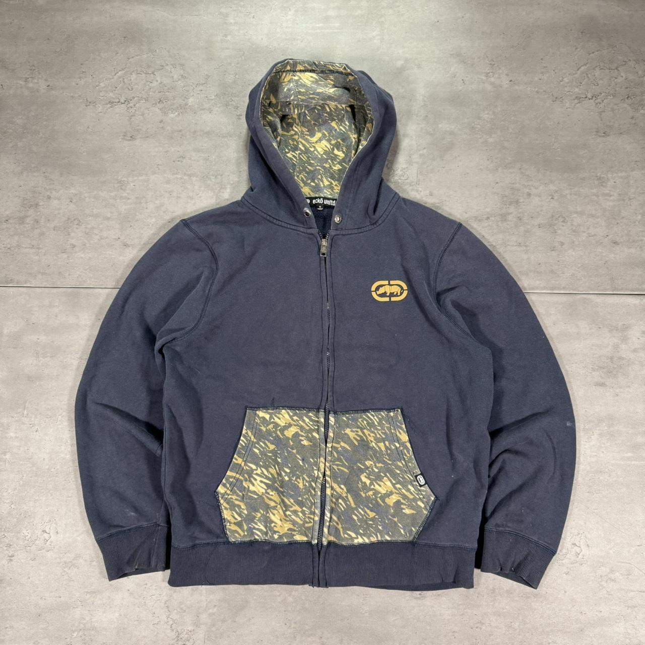 Y2K 2000s Ecko Unltd. Zip Up Hoodie size medium... - Depop