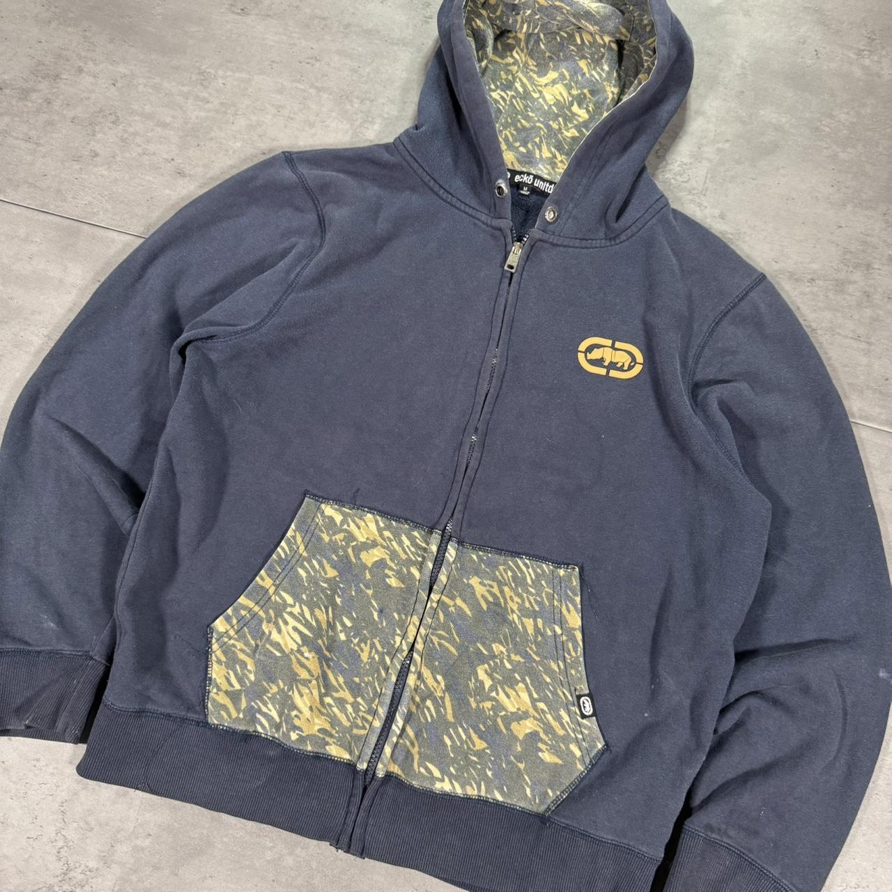 Y2K 2000s Ecko Unltd. Zip Up Hoodie size medium... - Depop