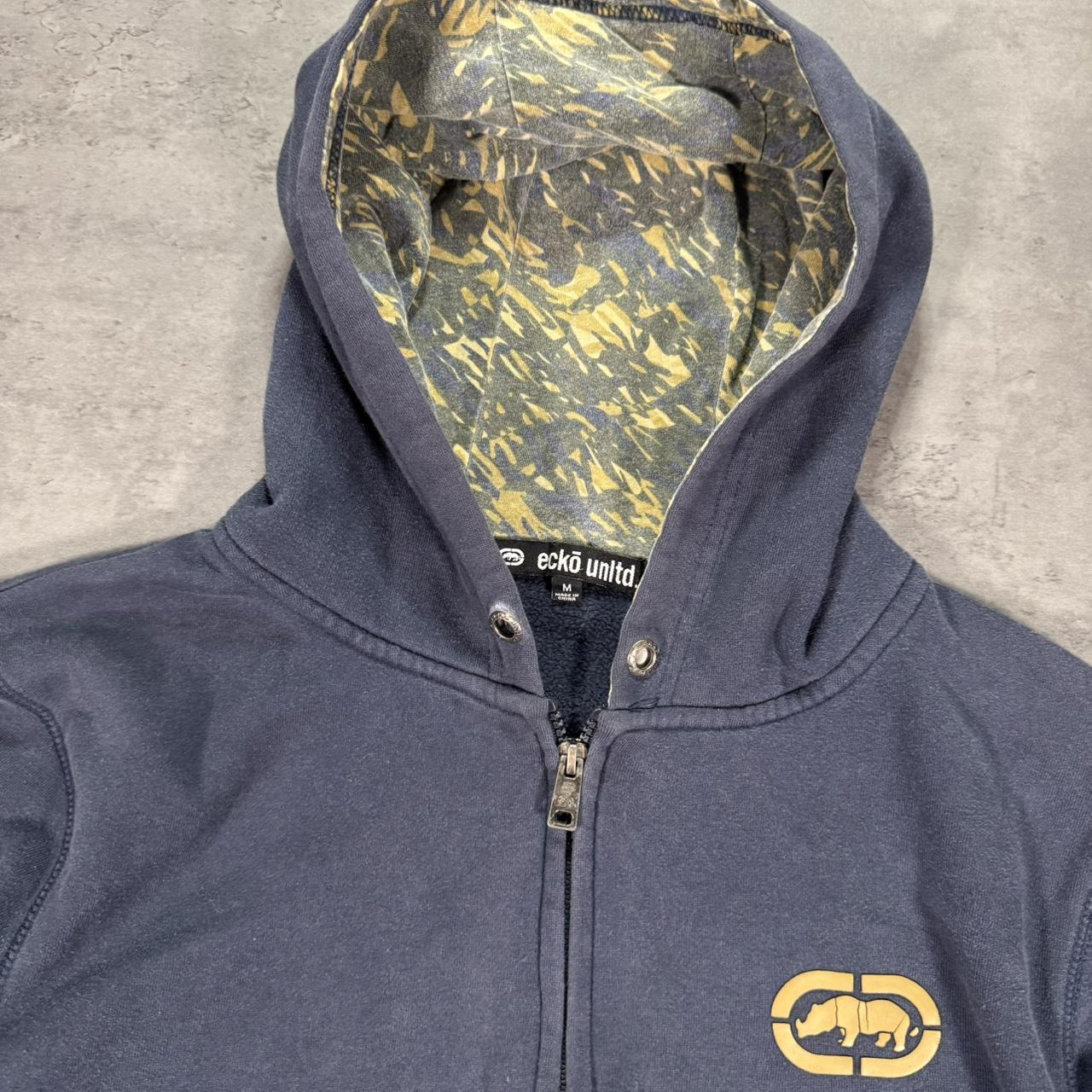 Y2K 2000s Ecko Unltd. Zip Up Hoodie size medium... - Depop