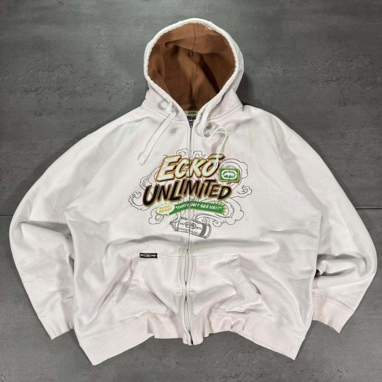 Y2K 2000s Ecko Unltd. Graffiti Hoodie size XXL... - Depop