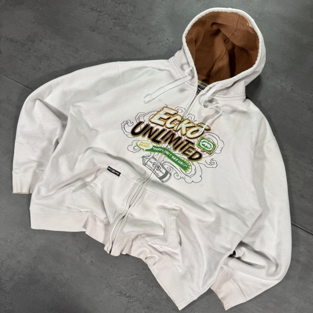 Y2K 2000s Ecko Unltd. Graffiti Hoodie size XXL... - Depop