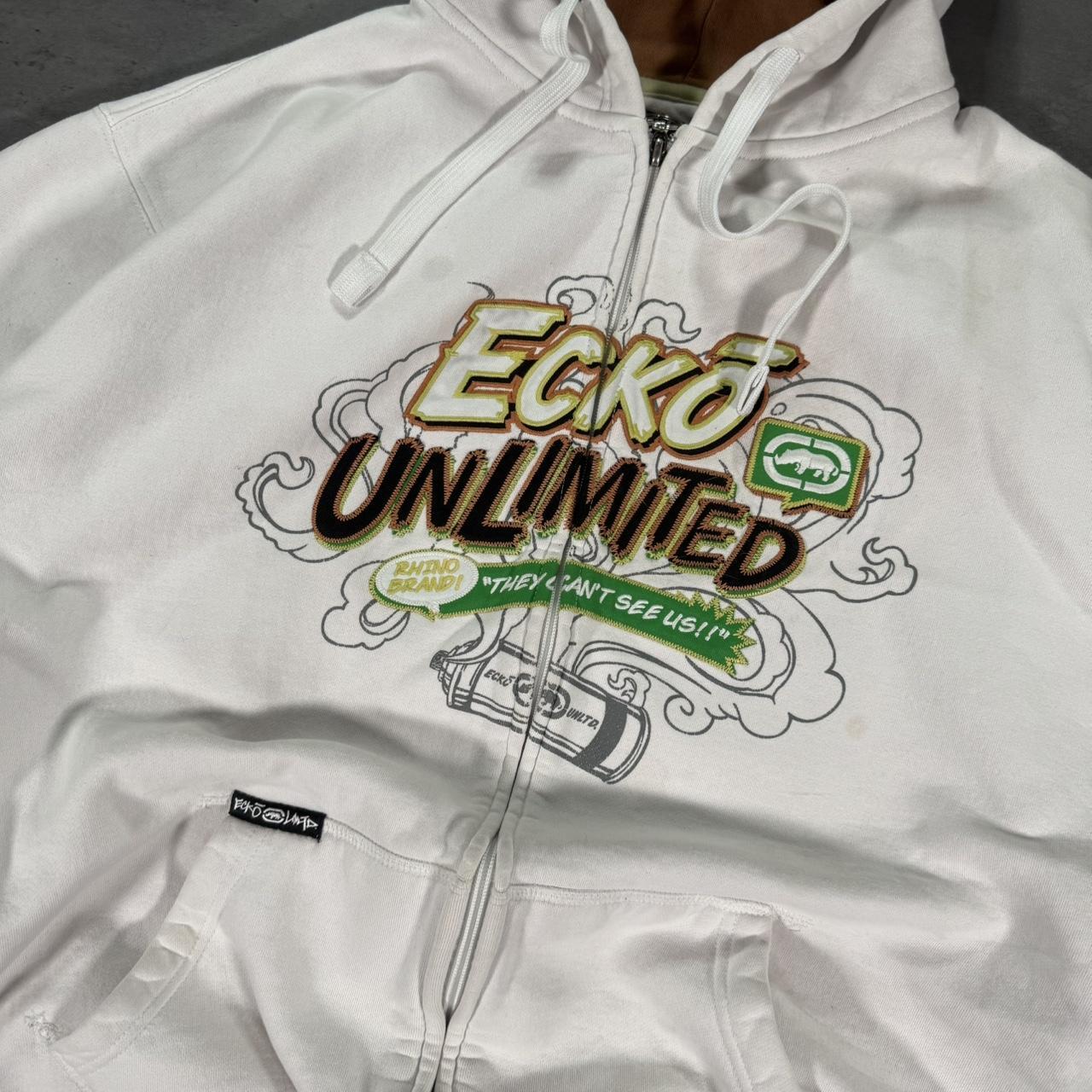 Y2K 2000s Ecko Unltd. Graffiti Hoodie size XXL... - Depop