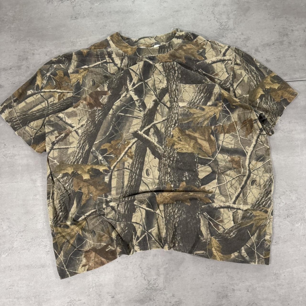 90s Boxy Camo T-Shirt mens size 2XL boxy fit #y2k... | Depop