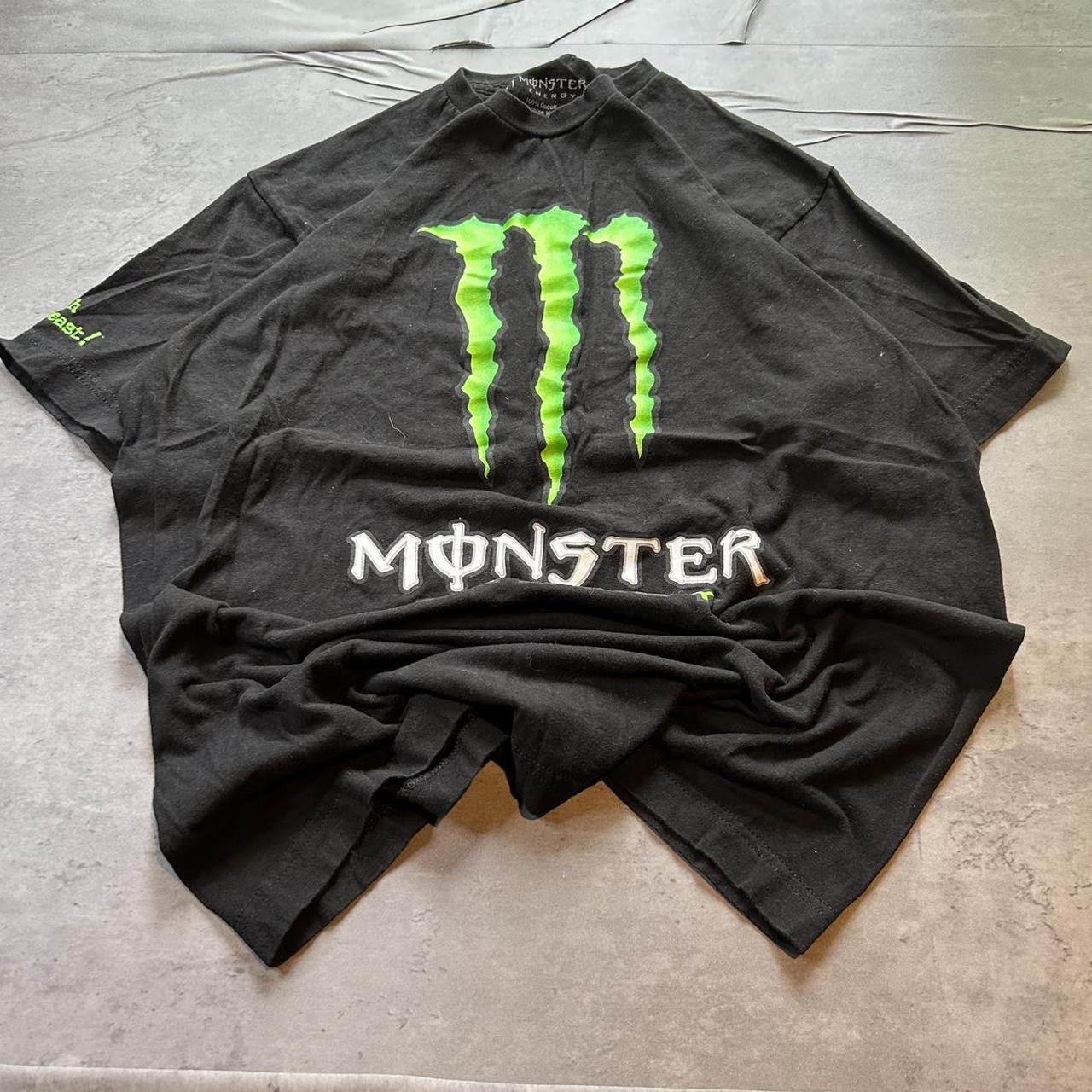 y2k monster energy shirt size L #monsterenergy... | Depop