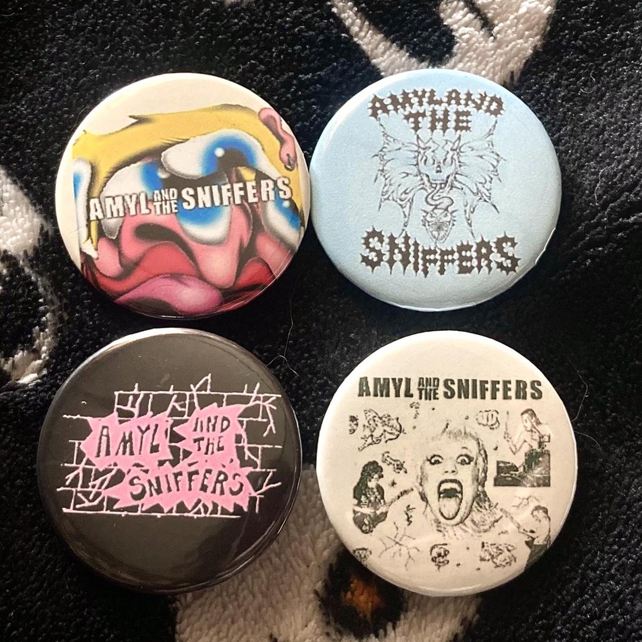 amyl and the sniffers punk pins! all buttons are... - Depop