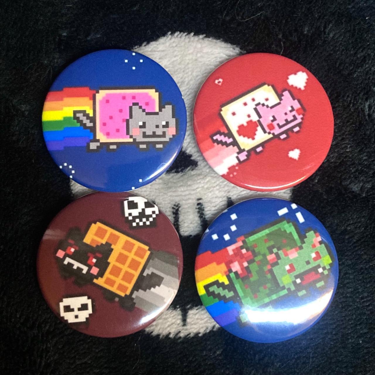 nyan cat pin set the price stated comes with all of... | Depop