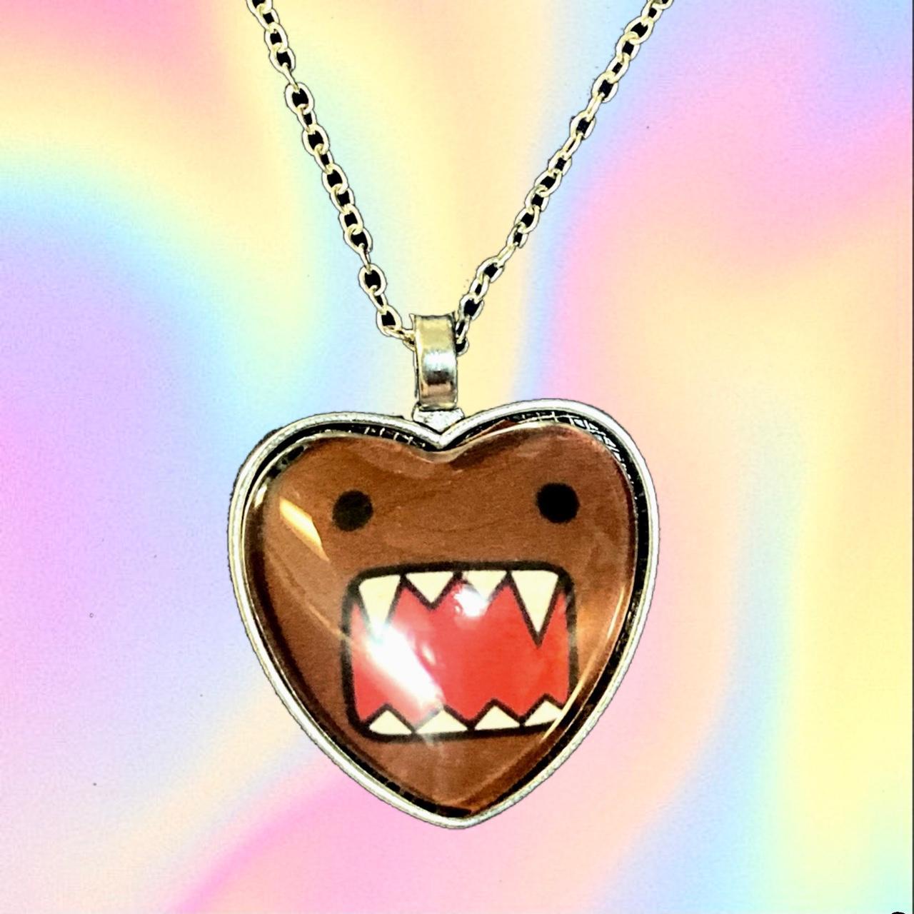 vampire domo kun heart necklace all necklaces are... | Depop