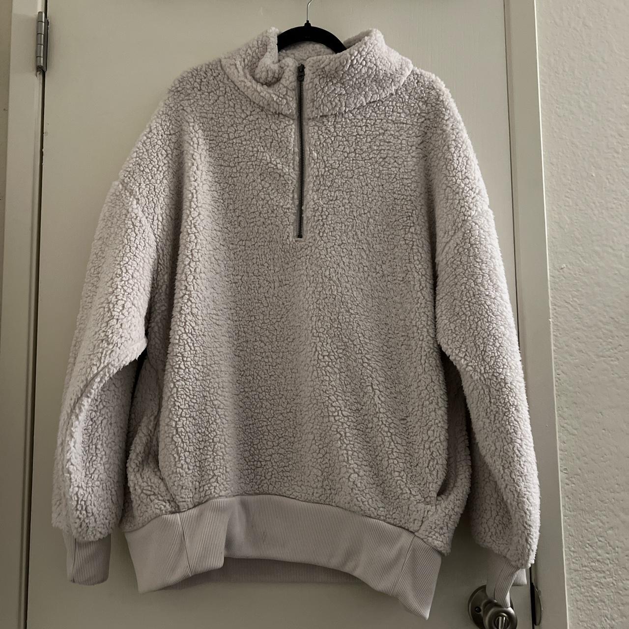 AMERICAN EAGLE FUZZY SHERPA QUARTER ZIP... - Depop