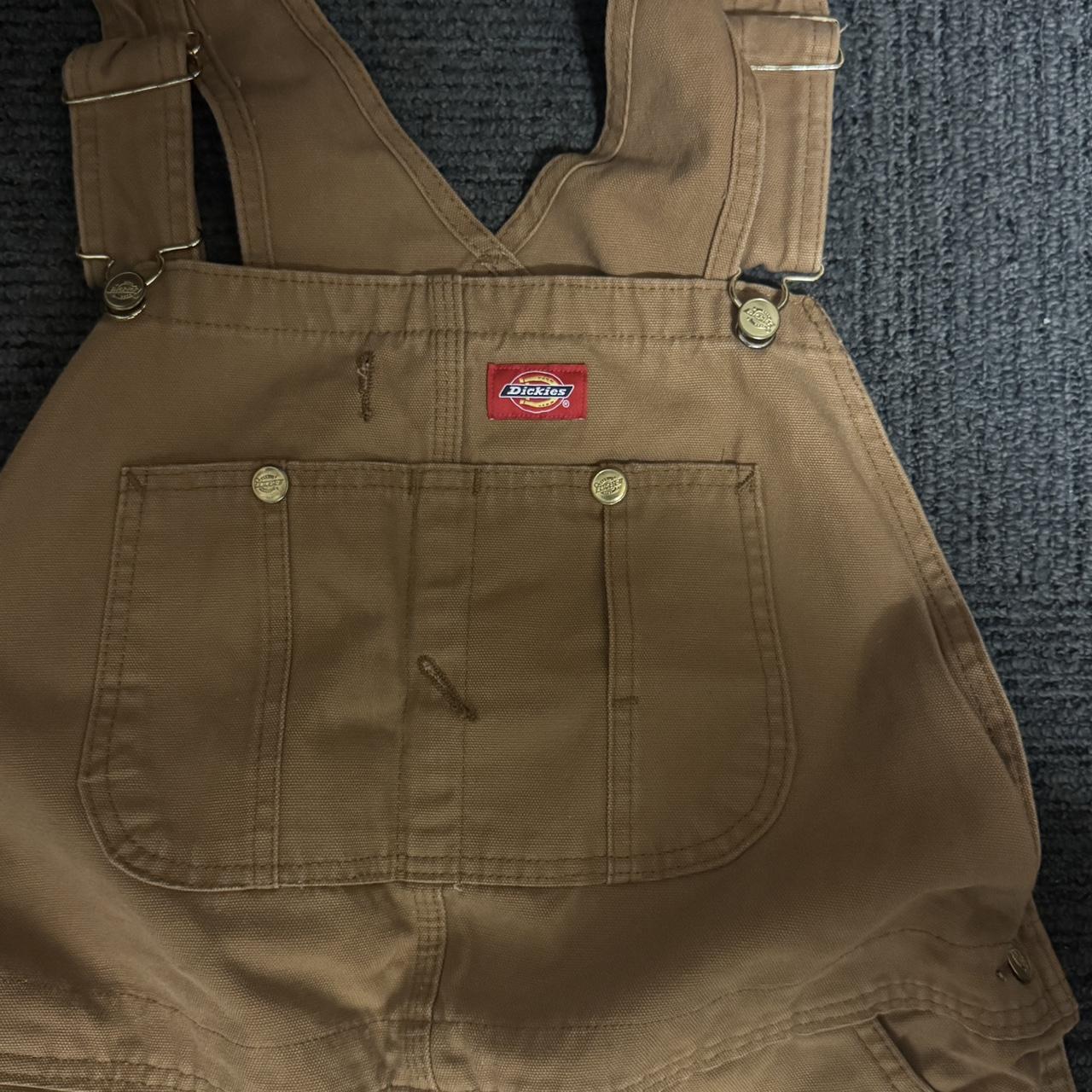 Vintage Dickies overalls brown Men’s XL... - Depop