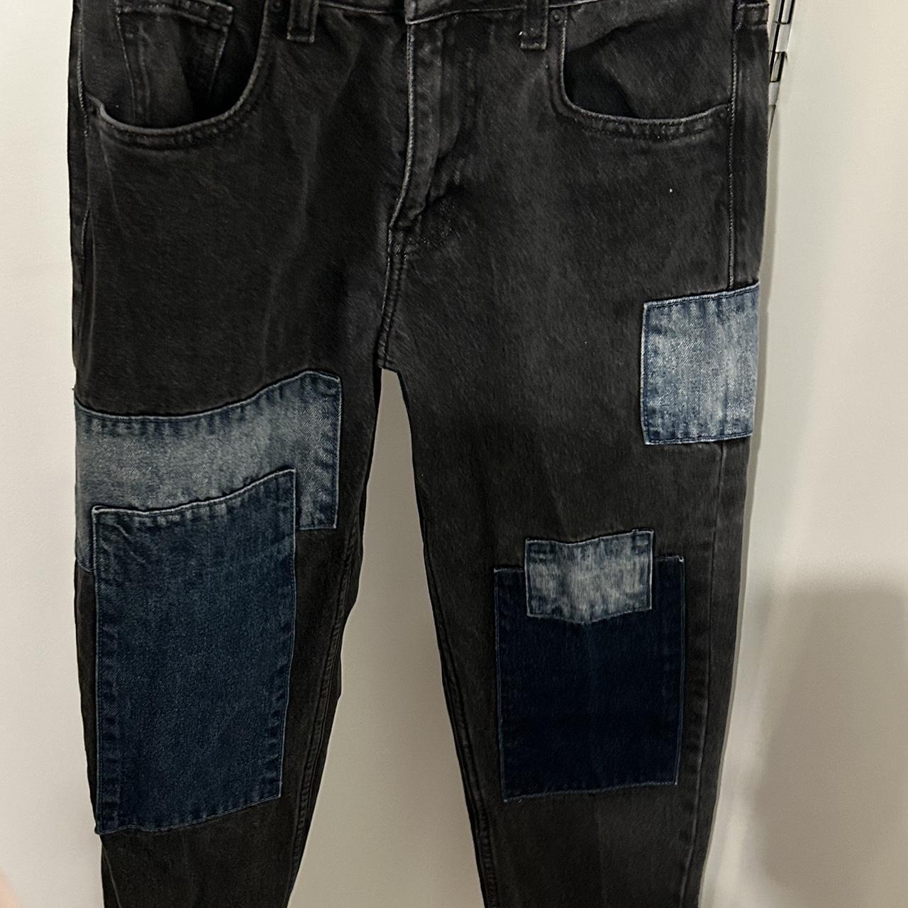 It’s ABSENT Dadfit Jeans with patches of denim and... - Depop