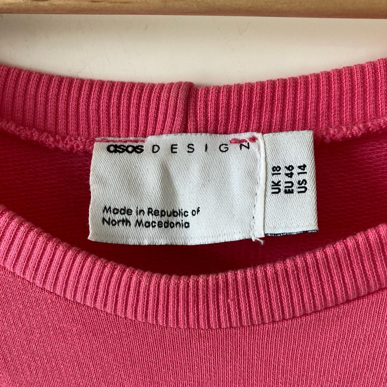 Asos design oversized bright pink sweater dress,... - Depop