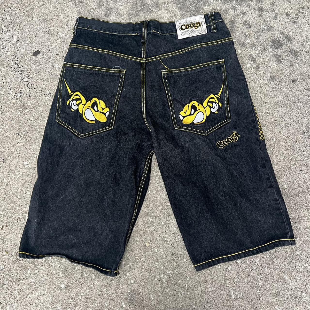 Embroidered cyber Y2K bumble bee coogi jnco styled... - Depop