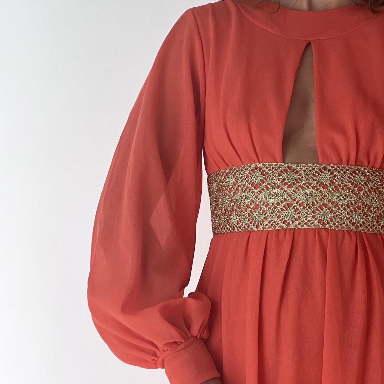 Divine 70s Blouson Sleeve Gown True vintage... - Depop