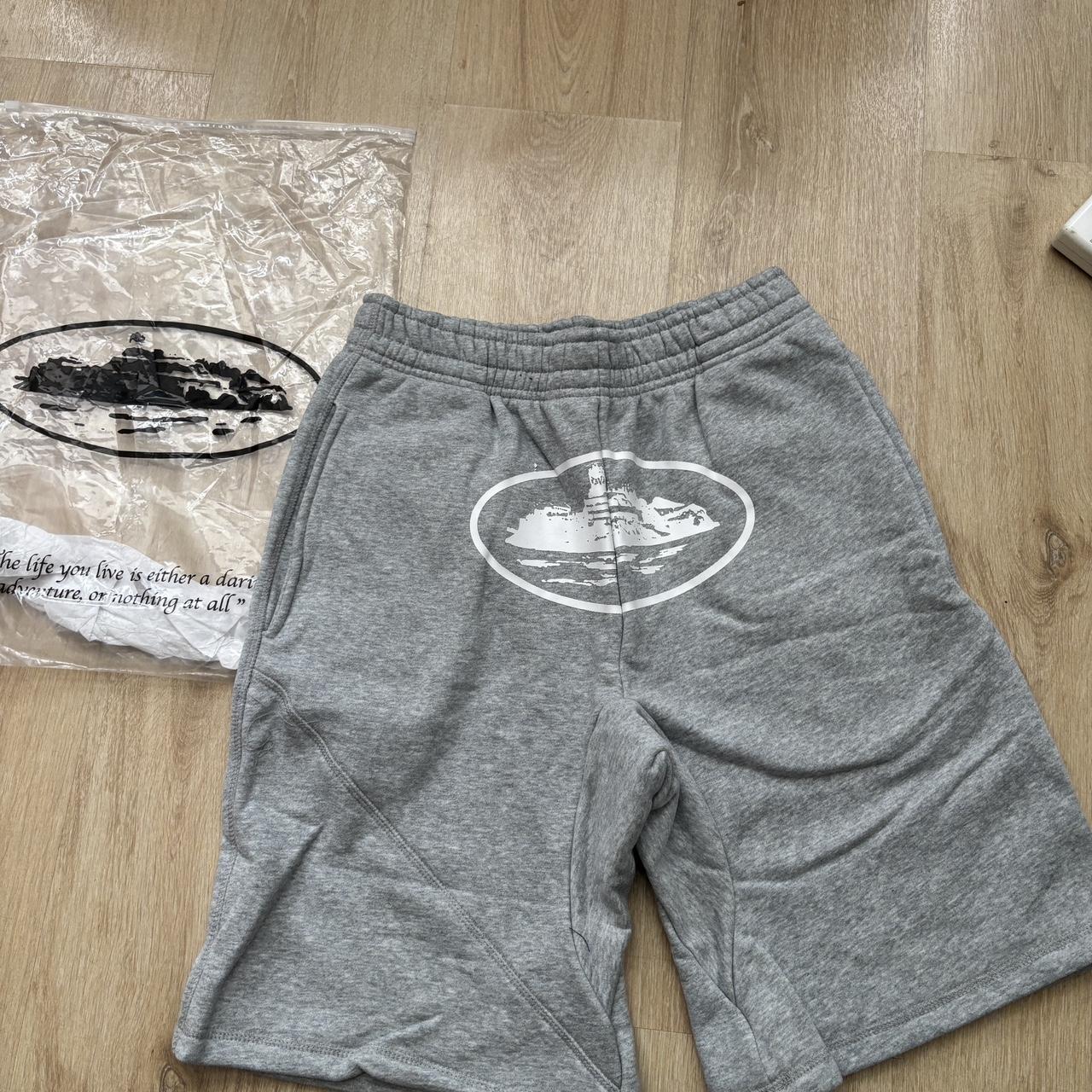 Corteiz Grey Alcatraz Shorts Comes with packaging -... | Depop