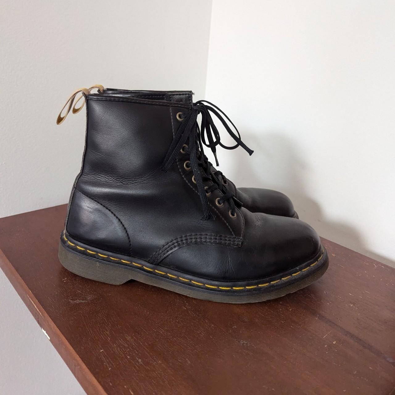 Black Vegan Leather Doc Martens 14045 Felix Lace... - Depop