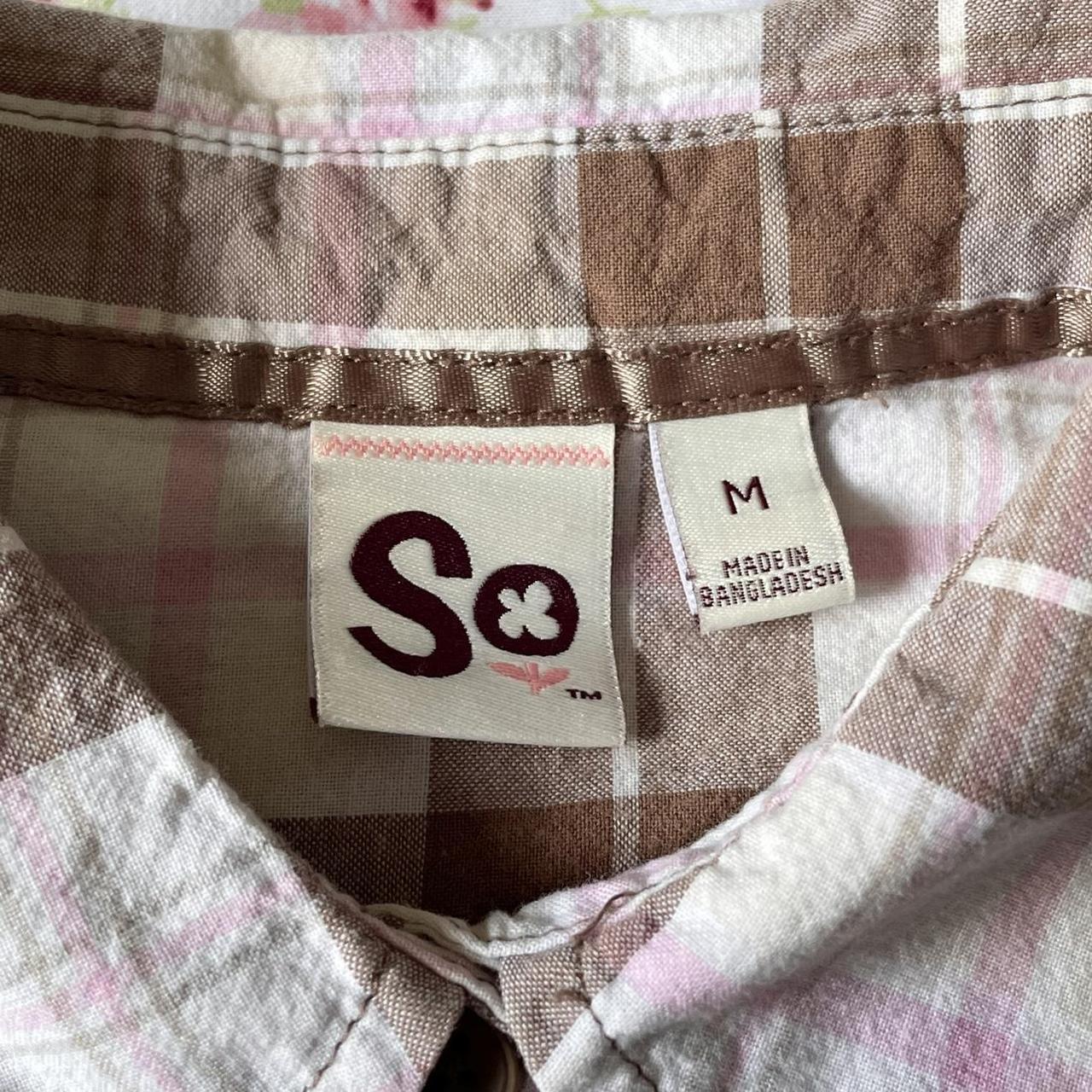 SO Clothing Women's Pink and Brown T-shirt | Depop