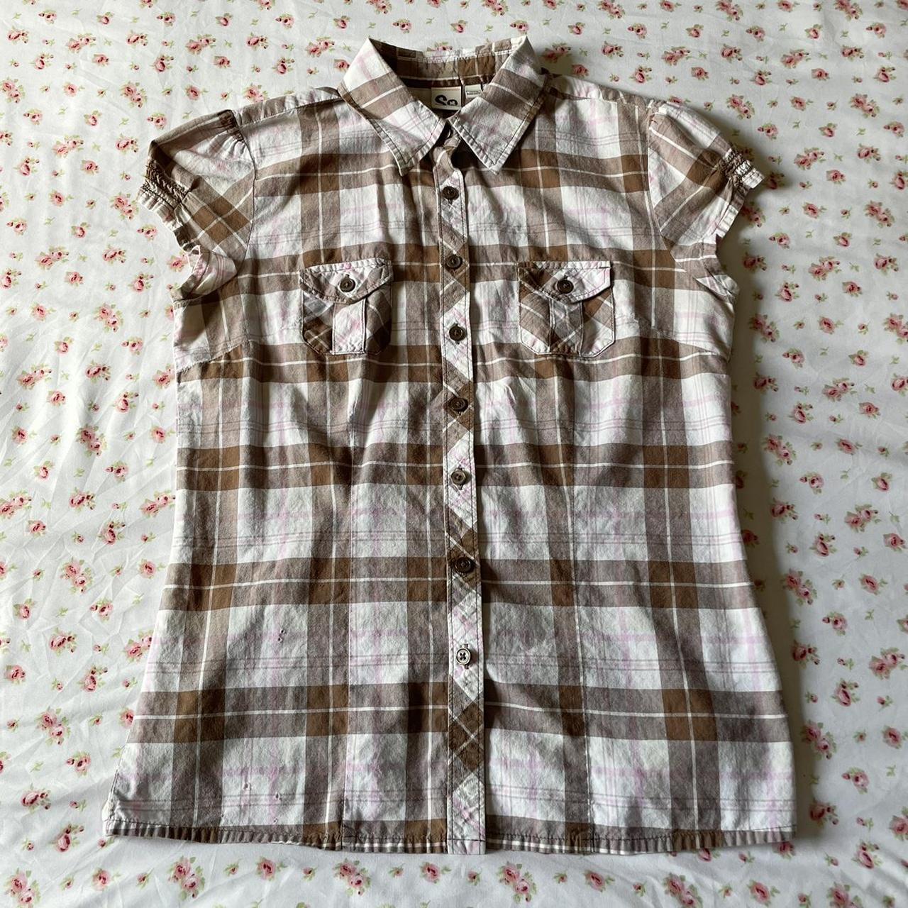 SO Clothing Women's Pink and Brown T-shirt | Depop