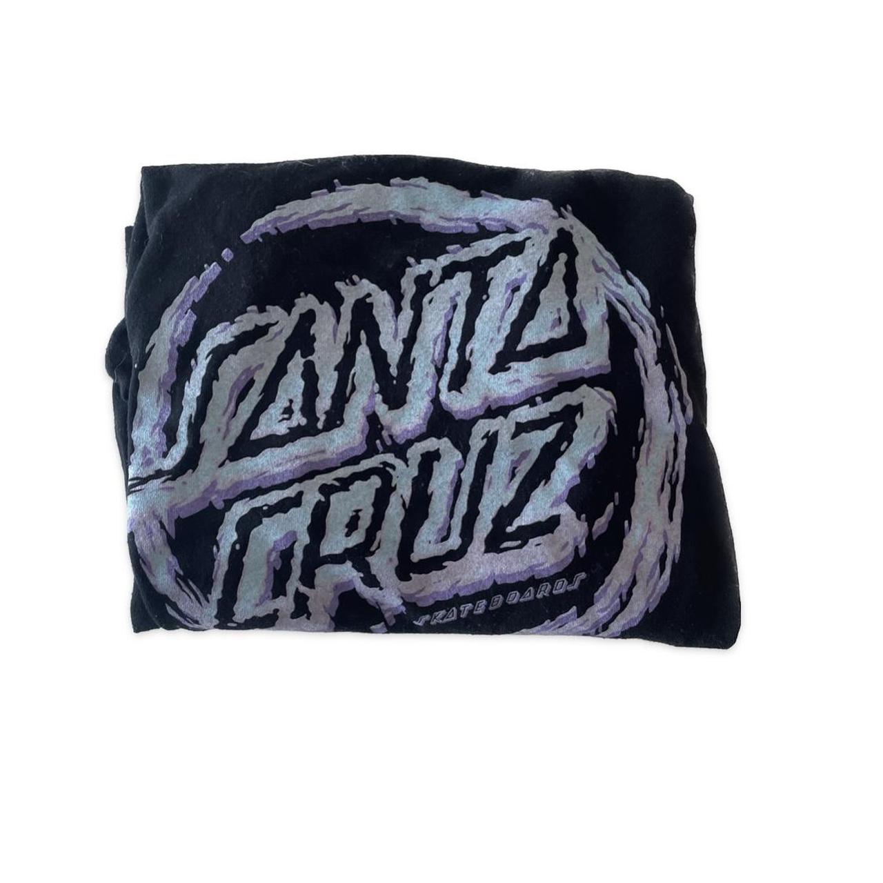 santa cruz black crop top woman’s medium, fits true... - Depop