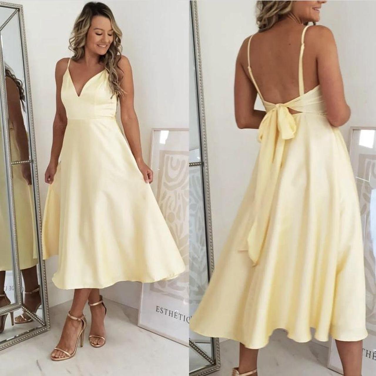 Gorge Oh Hello Clothing Demi Satin Midi Dress (size... - Depop