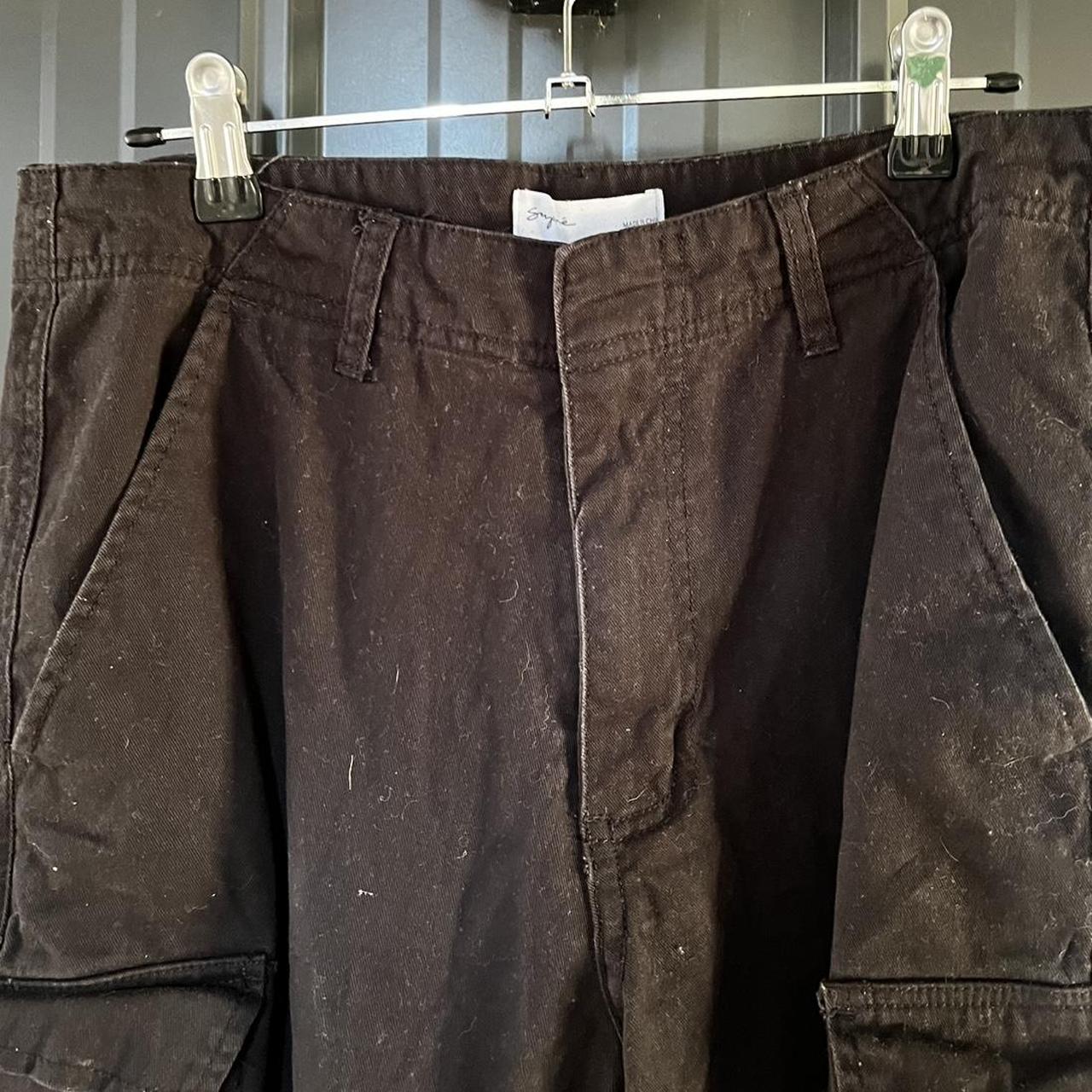 Black Supre cargo pants with a streetwear vibe Size... | Depop