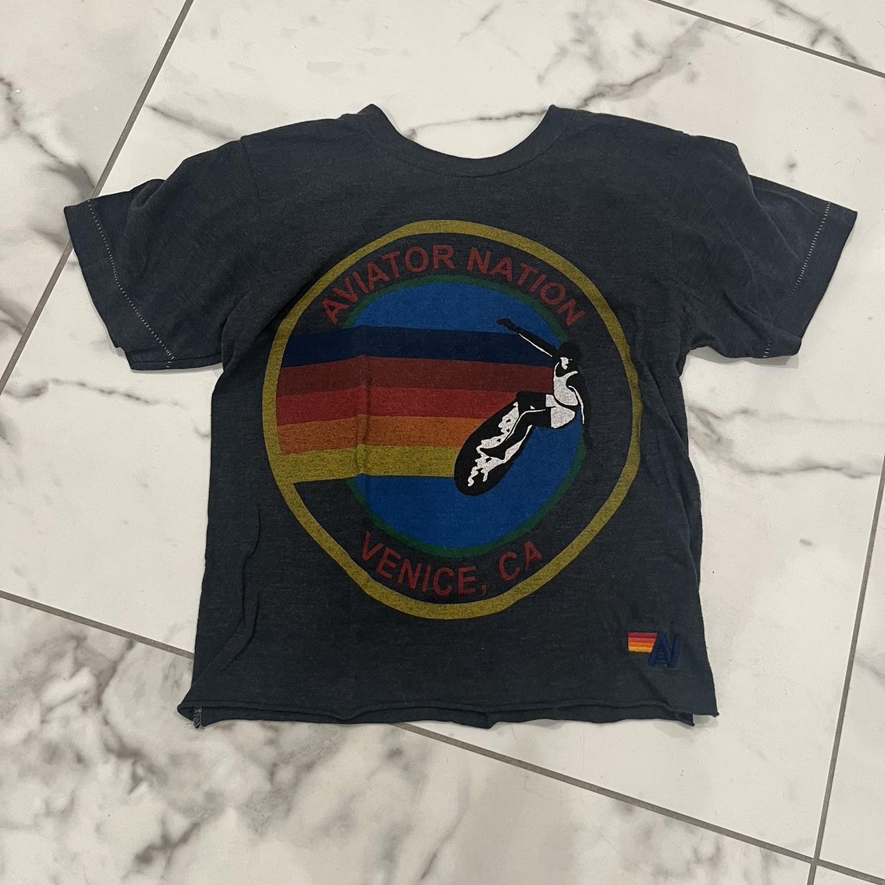 Aviator Nation Women's multi T-shirt | Depop