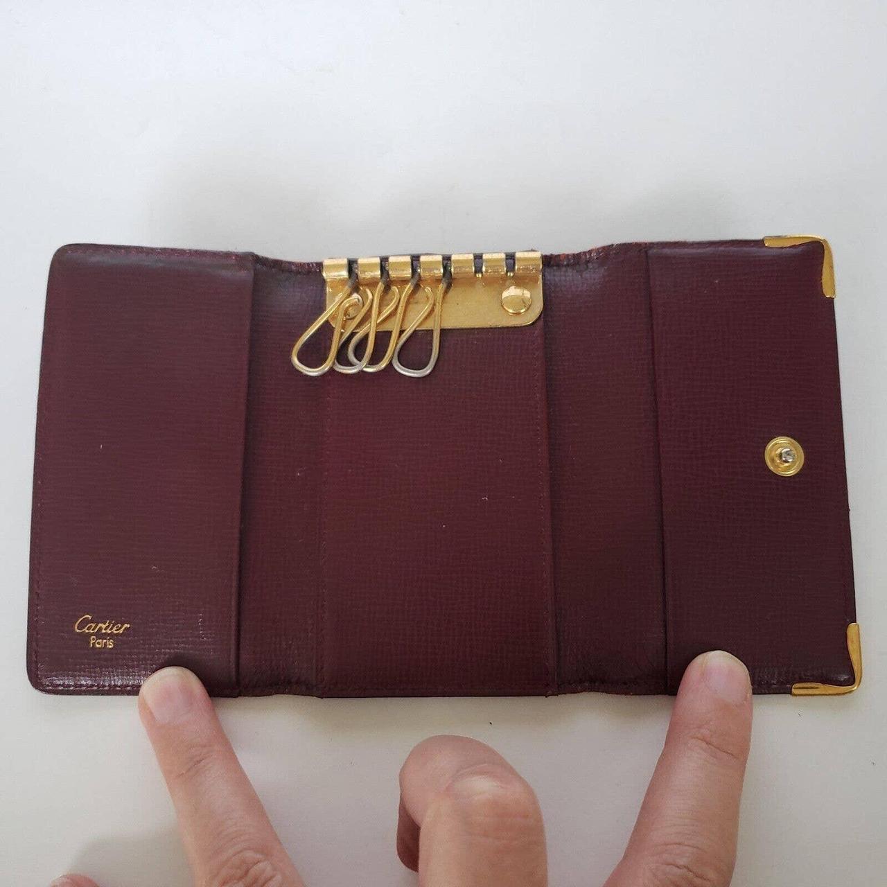 Cartier Key Wallet 4 Hooks Small Dark Red Burgundy... - Depop