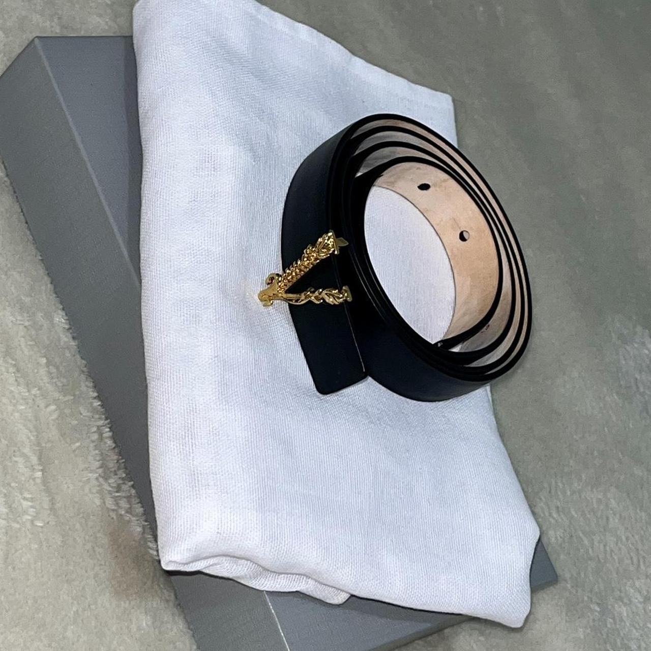 Genuine Versace Virtus Leather Belt Elevated with... - Depop