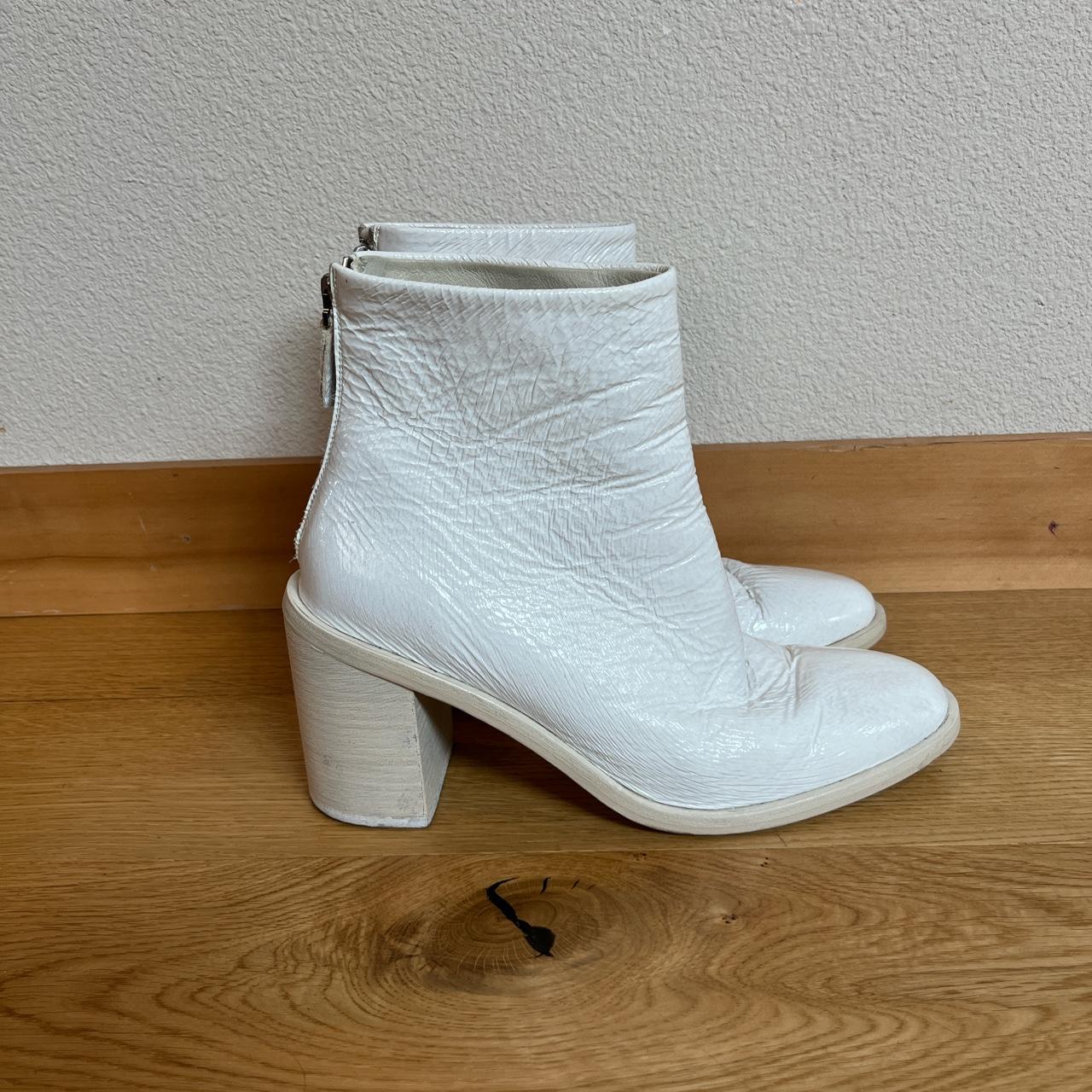 Marsèll white patent leather ankles boots. In... - Depop
